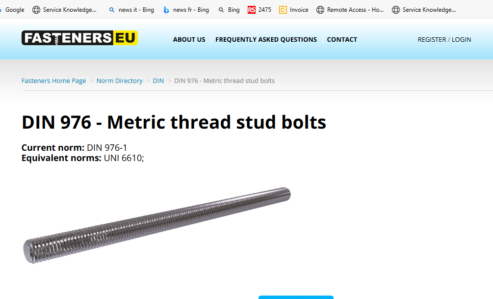 HREADED ROD DIN 976 M4X120 FORM B 10.9, SHCS M6-1 X 210 - Inquiry ...